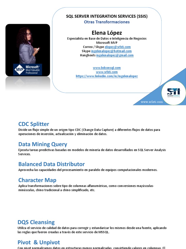 Elena López: SQL Server Integration Services (Ssis) | PDF