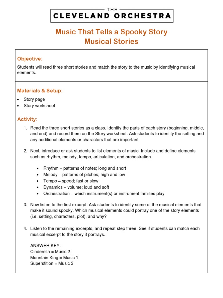 Musical Stories Lesson | PDF