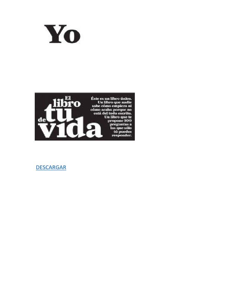 Yo El Libro de Tu Vida | PDF