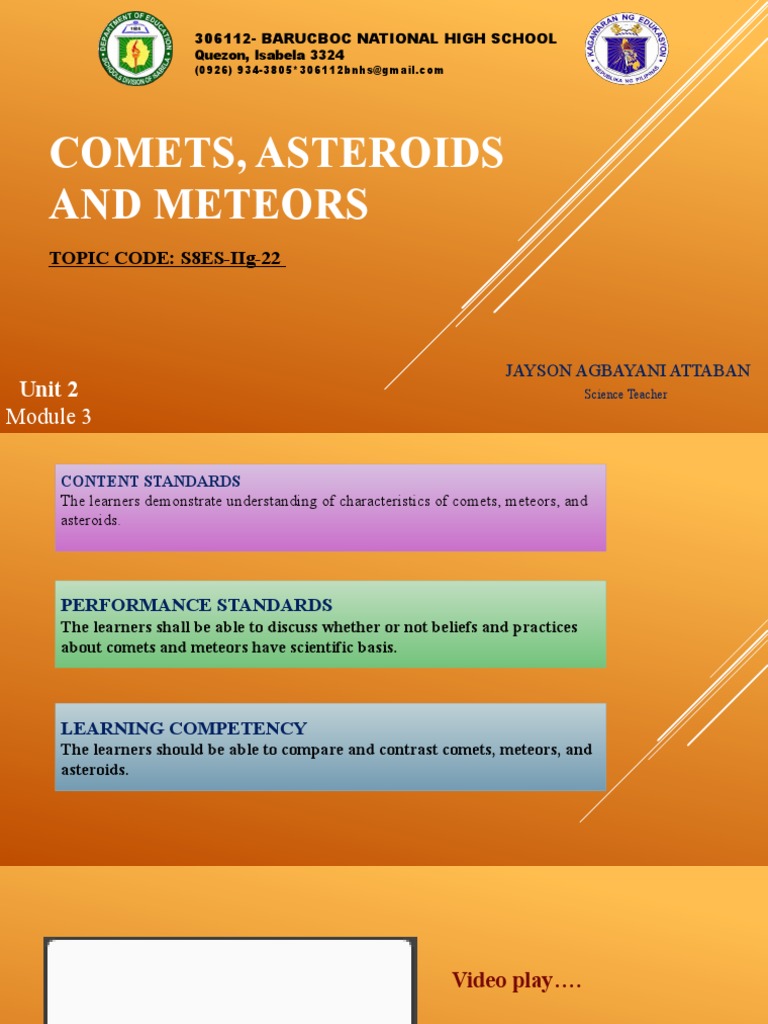 Comets, Asteroids and Meteors-Edited | PDF | Comet | Meteorite