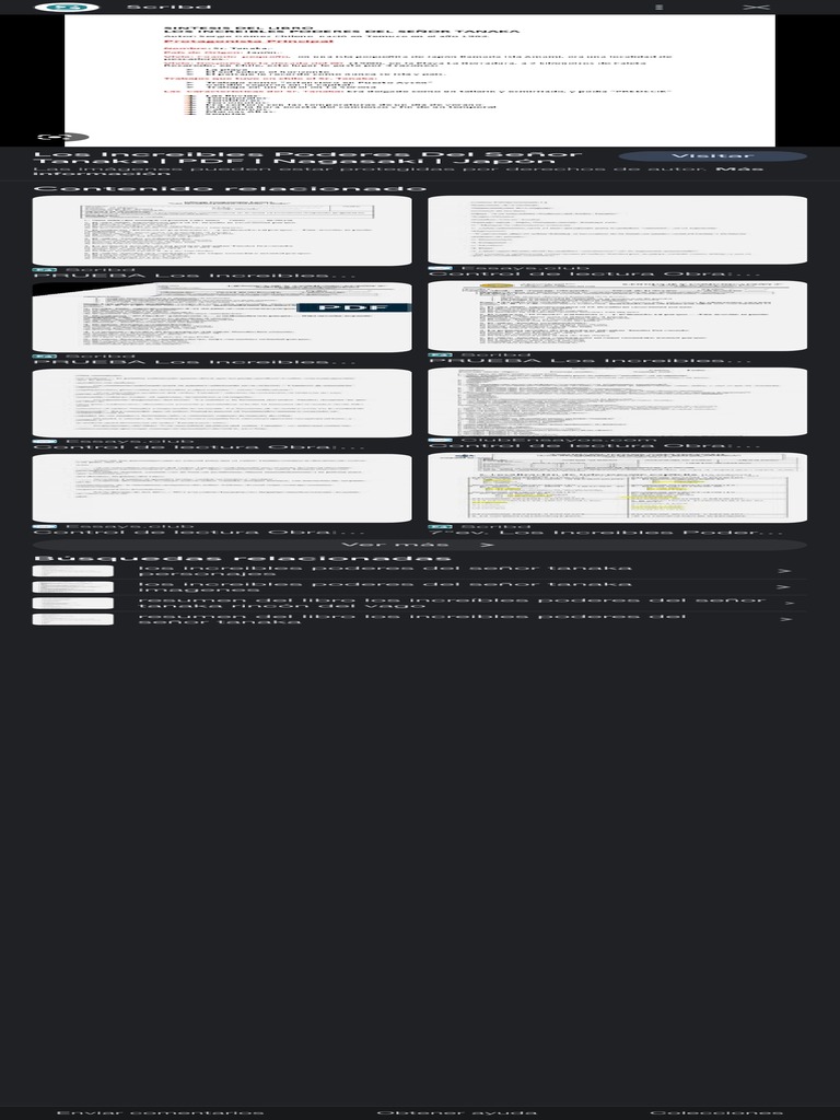 Los Increibles Poderes Del Señor Tanaka - PDF - Nagasaki - Japón | PDF