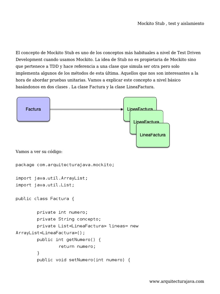 Mockito Stub Test Y Aislamiento Pdf Java Lenguaje De Programación Desarrollo De Software