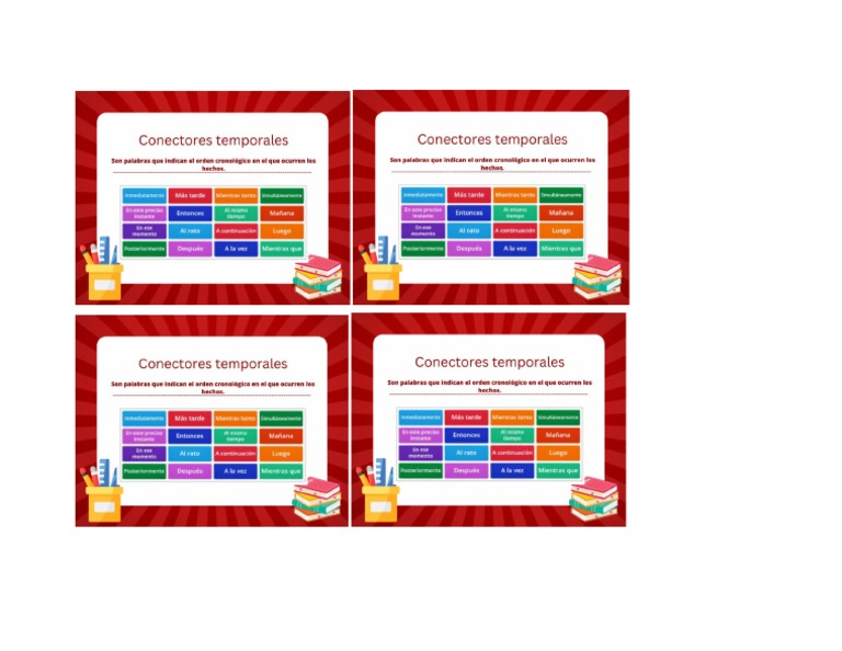 Conectores Temporales 4to | PDF