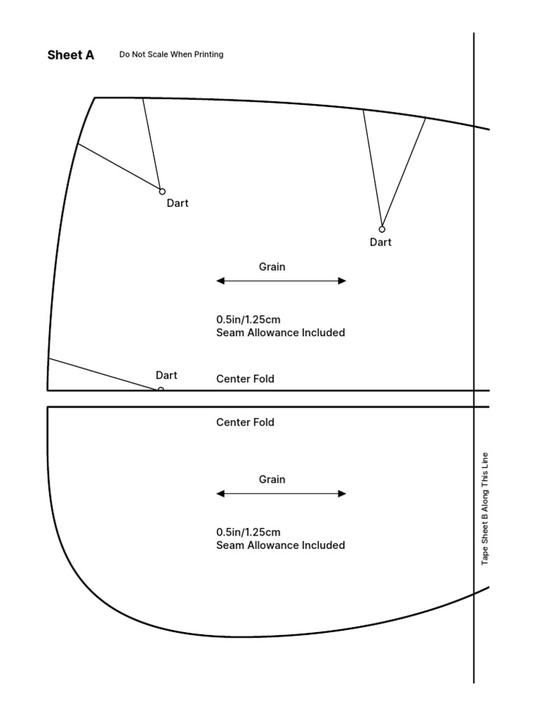 Ham Pattern Pieces For Print PDF | PDF