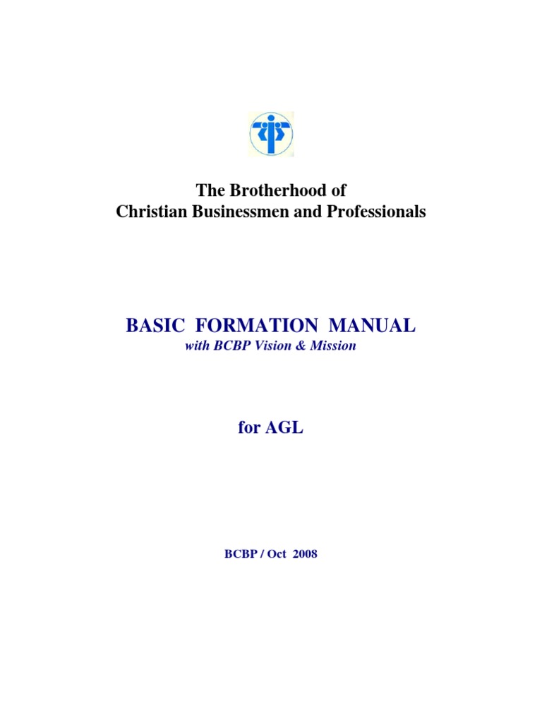 Basic Formation Manual: The Brotherhood of Christian Businessmen and ...