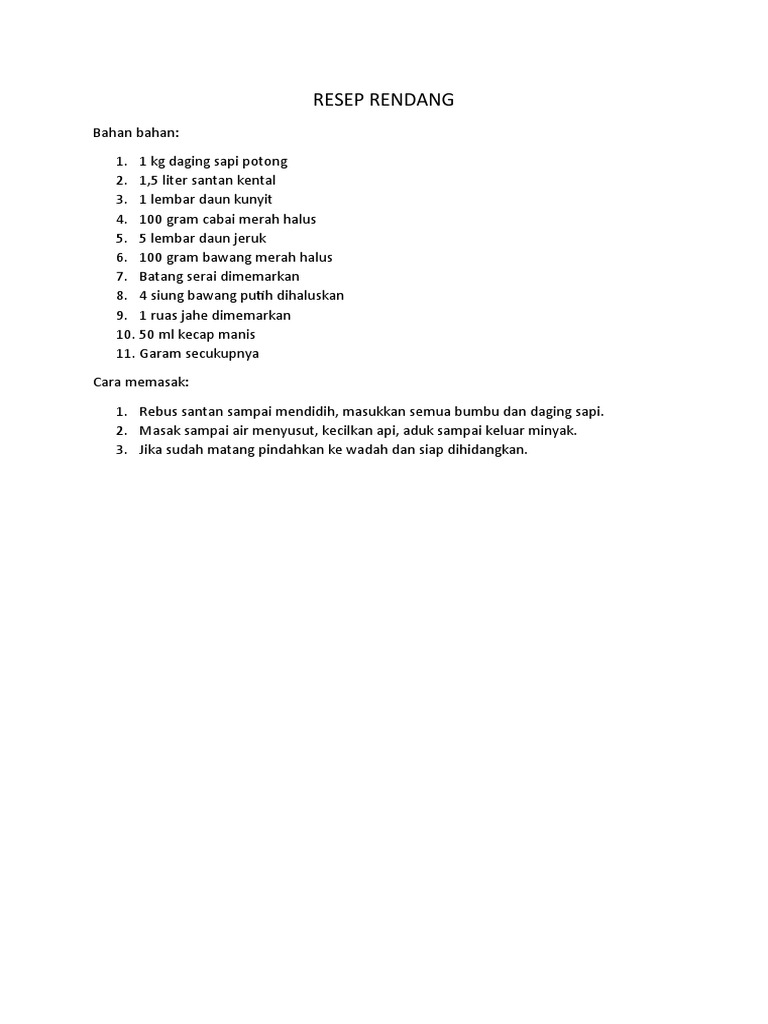 Resep Rendang Jelas Pdf