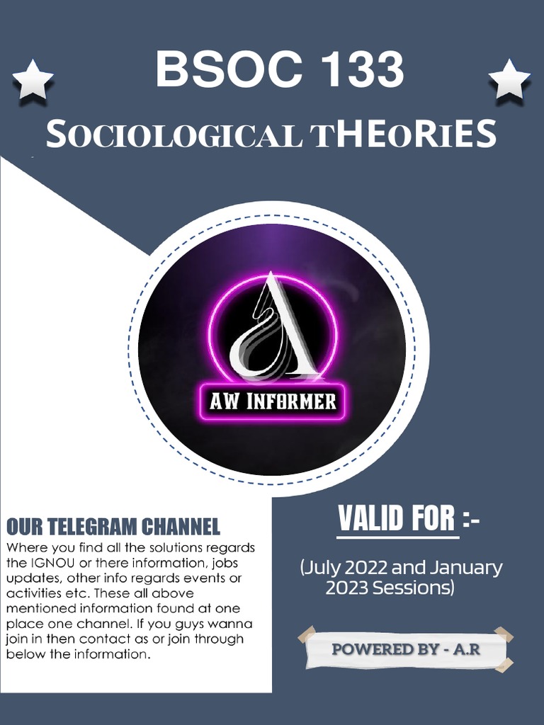 Bsoc 133 Solved Assignment | PDF | Sociology | Émile Durkheim