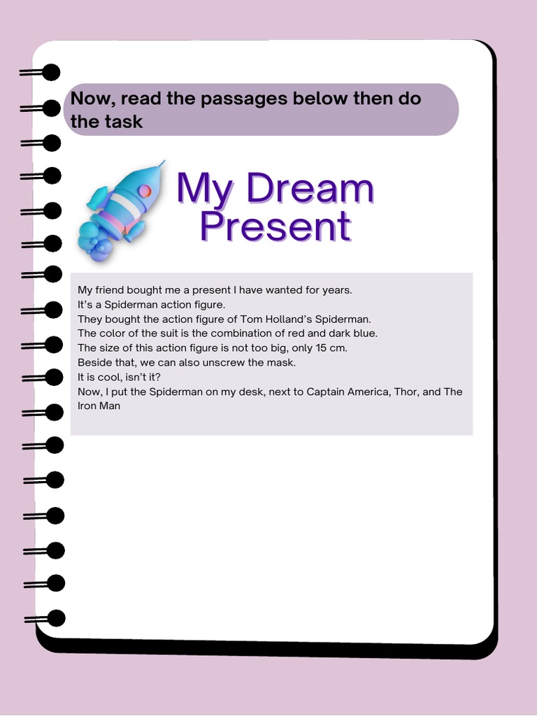 My Dream Present and My Mom, My Idol Descriptive Texts | PDF | Chicken