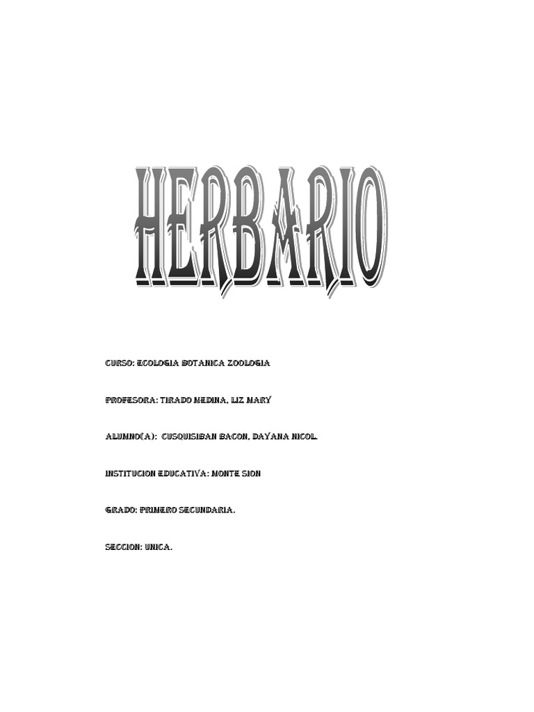 Herbario | PDF