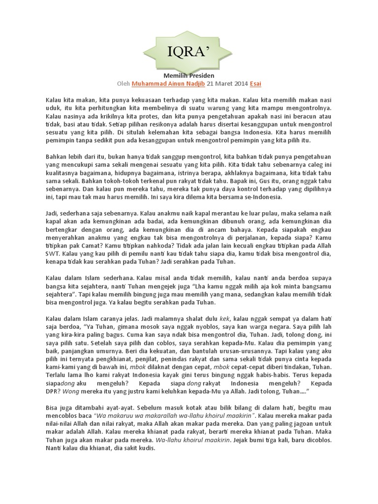 IQRA | PDF | Pengembangan Diri