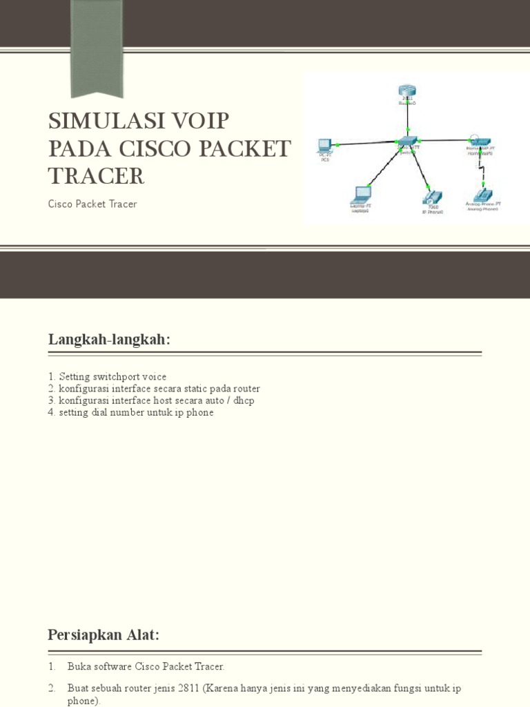 Simulasi VoIP di Cisco Packet Tracer | PDF | Komputer