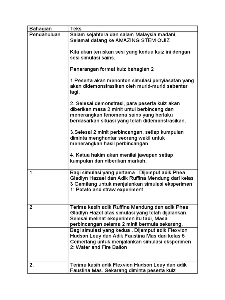 Kuiz STEM Malaysia Madani: Bahagian 2 | PDF