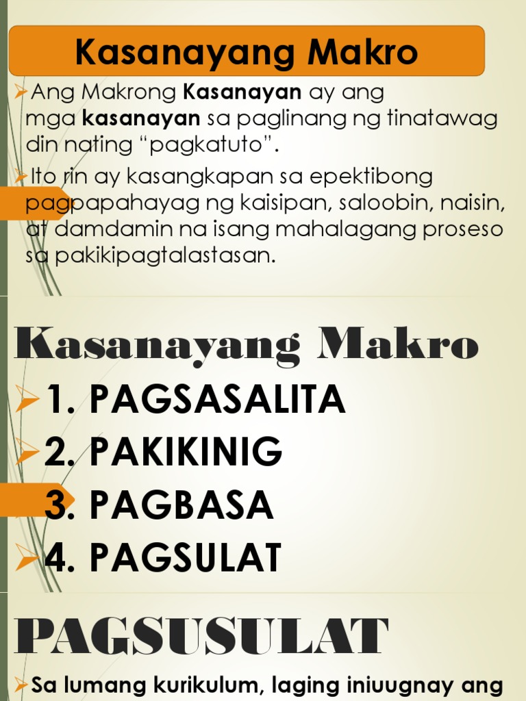 PAGSUSULAT Kahulugan | PDF