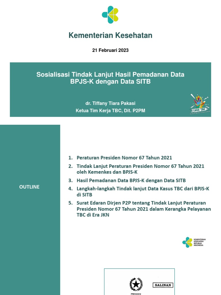 Final - Sosialisasi Tindak Lanjut Data Kasus TBC Tambahan Dari Hasil Pemadanan Data BPJS Dengan ...