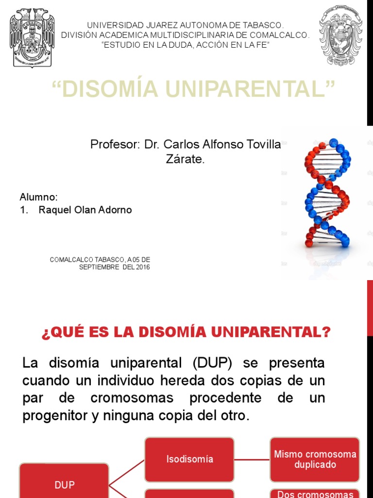 Disomía Uniparental | PDF | Genética | Biología