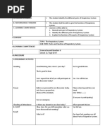 Detailed Lesson Plan Respiratory System | PDF | Respiratory Tract ...