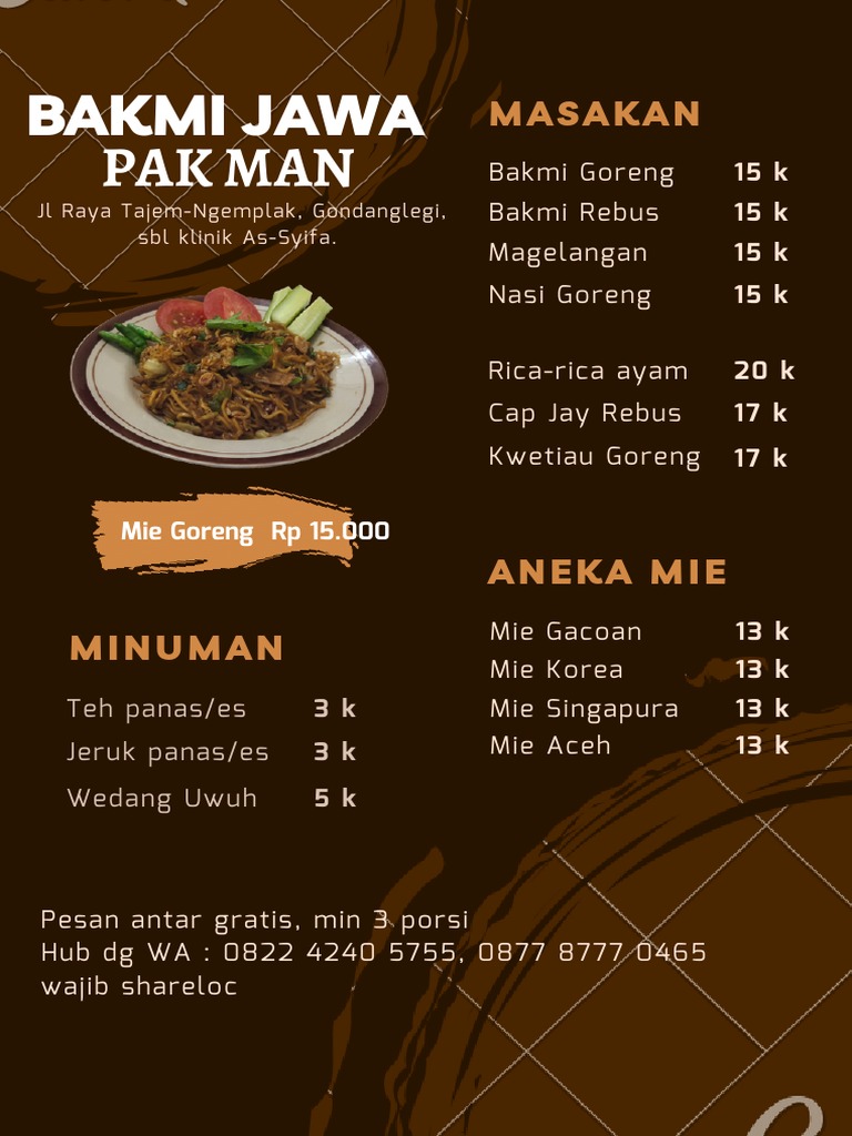 Lembar Iklan Bakmi Jawa | PDF
