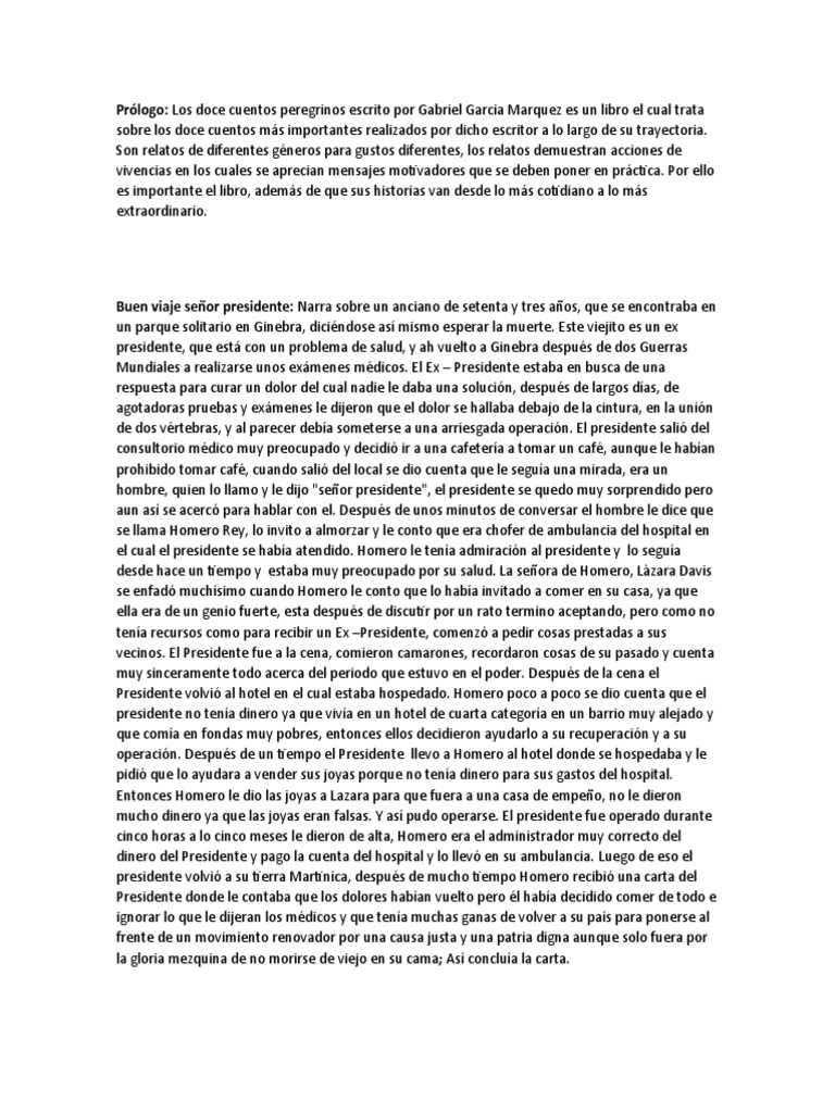 Prólogo: Los Doce Cuentos Peregrinos Escrito Por Gabriel Garcia Marquez ...