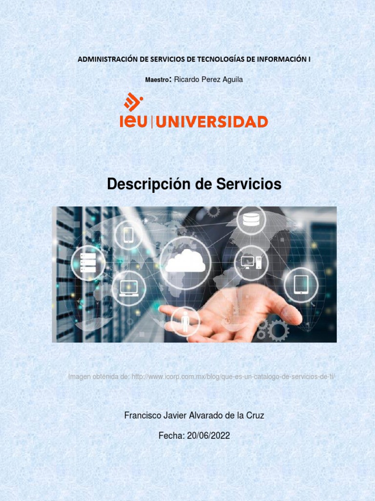 Actividad 2. Descripcion de Servicios | PDF | Itil | Internet