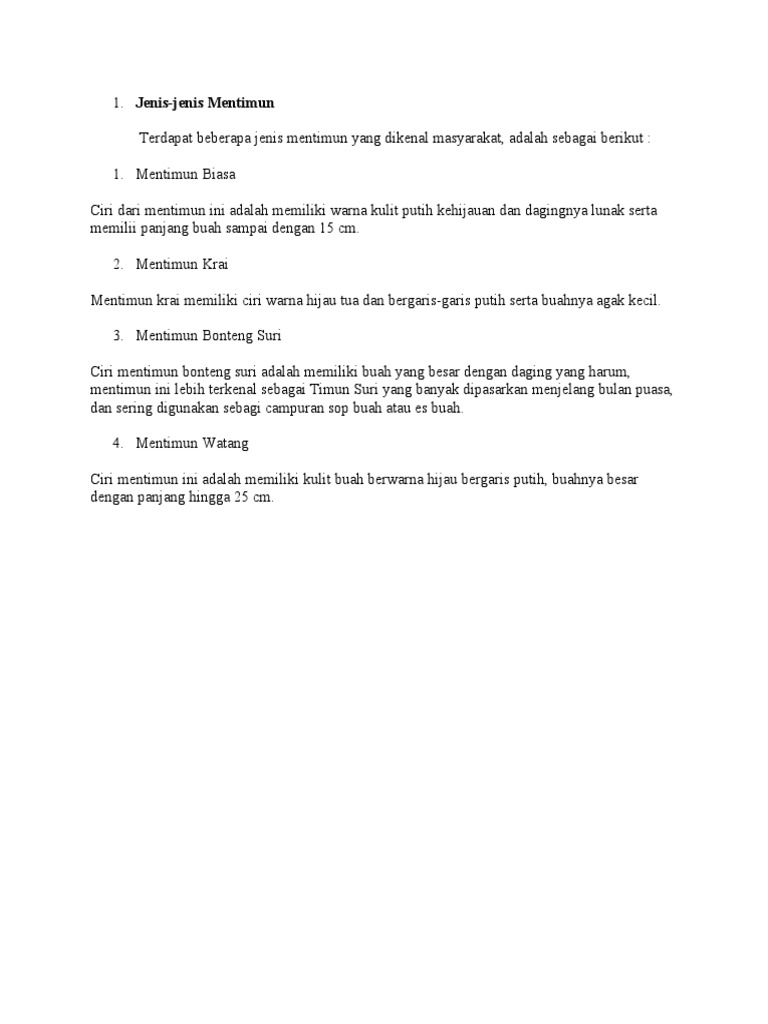Budidaya Timun | PDF
