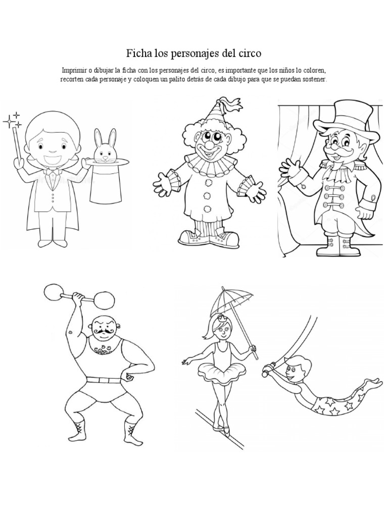 Ficha Los Personajes Del Circo | PDF