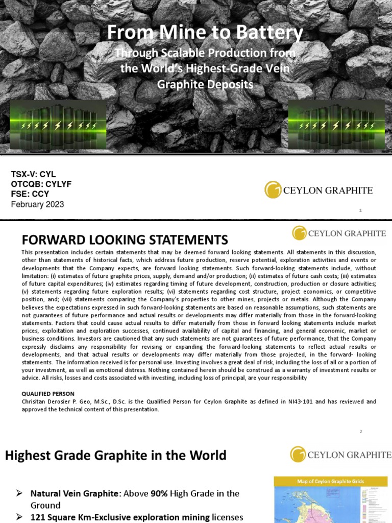 PP Ceylon Graphite Corp February 2023 | PDF | Lithium Ion Battery ...