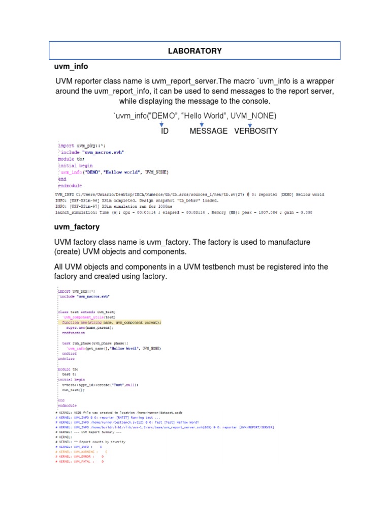 Laboratory Uvm Info Pdf Class Computer Programming Method Computer Programming