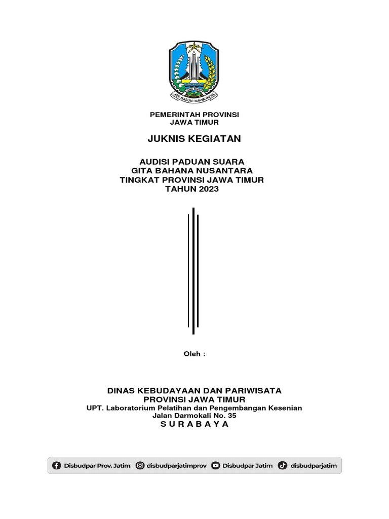 Juknis Audisi Padus GBN (Tingkat Provinsi Jawa Timur Tahun 2023) | PDF