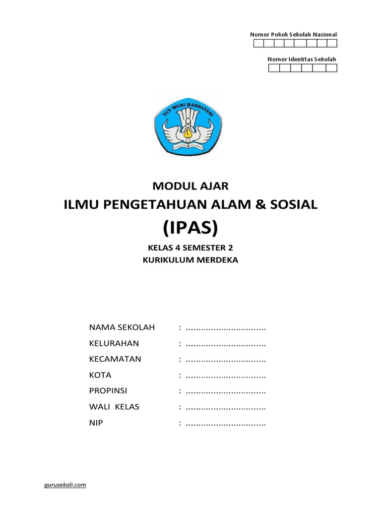 Modul Ajar IPAS Kelas 4 Semester 2 (Gurusekali) | PDF