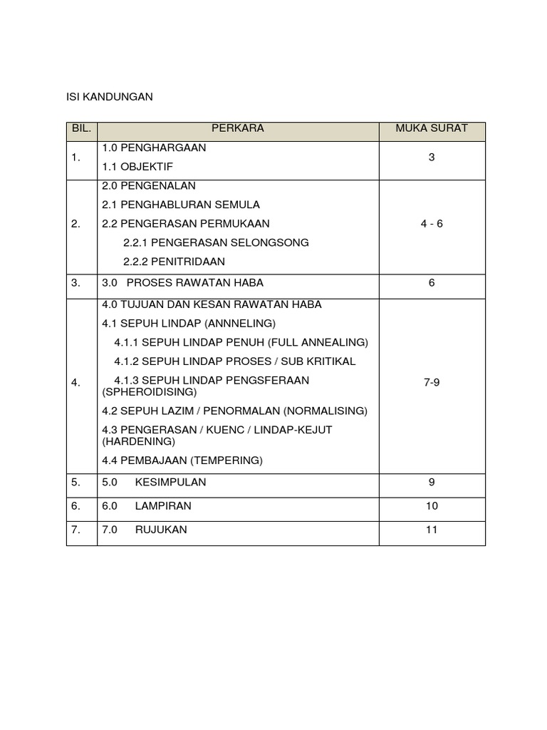 Jenis Rawatan Haba | PDF