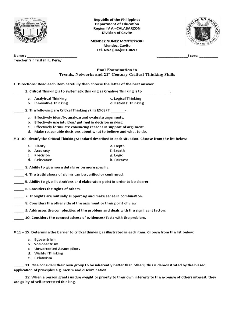 Final Exam in Trend 2019 | PDF | Human Migration | Globalization
