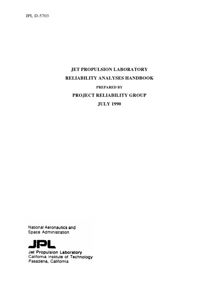 JPL Reliability Analyses Handbook | PDF | Reliability Engineering ...