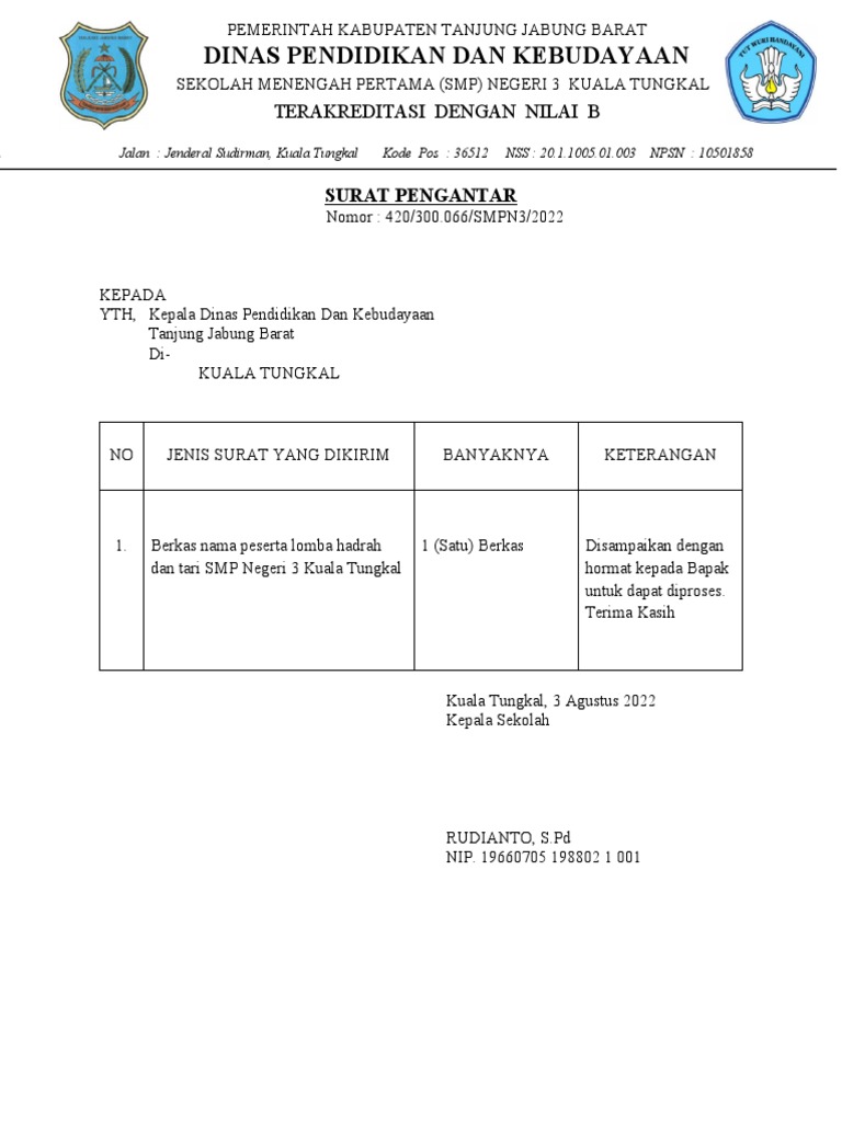 Surat Pengantar | PDF