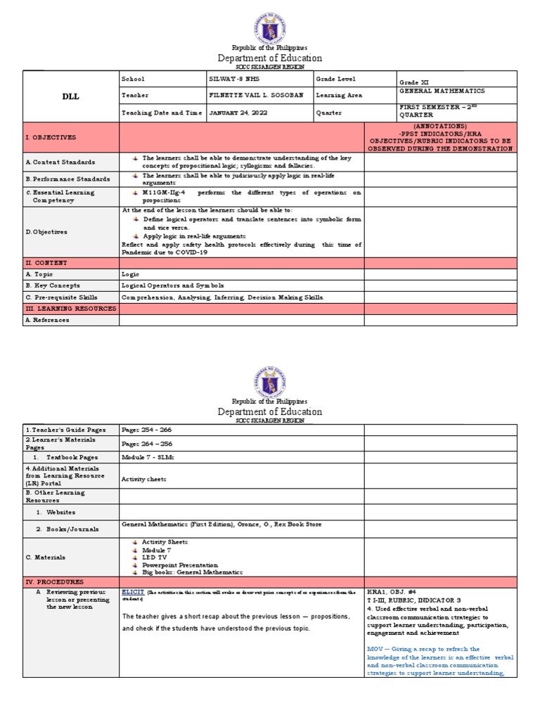 Department of Education: Republic of The Philippines | PDF | Learning ...