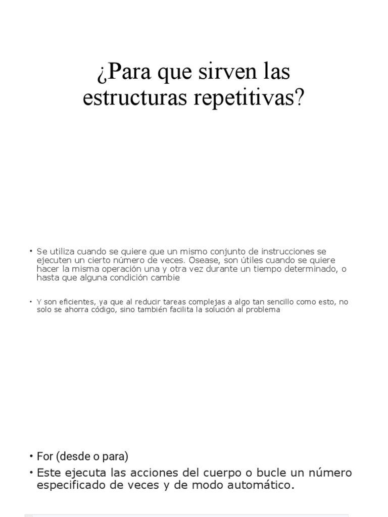 Estructuras Repetitivas en Programación | PDF