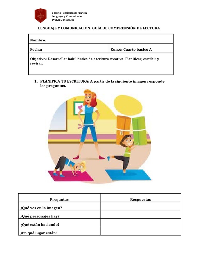 Guia-de-escritura-N°1-4°-Básico.docx | PDF
