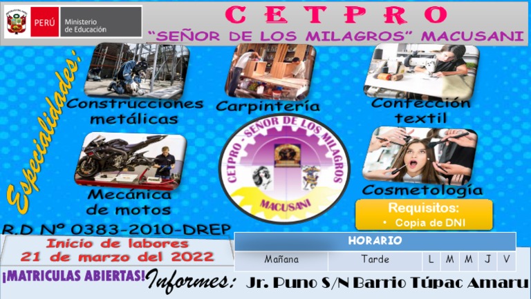 Afiche - CETPRO. | PDF