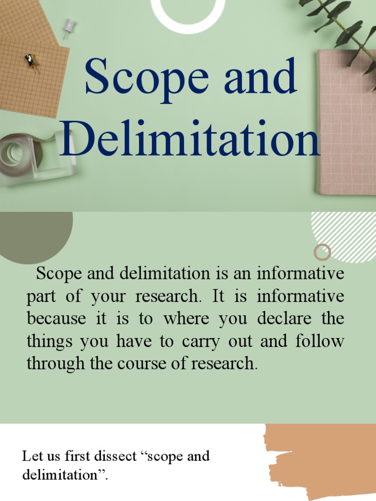 4scope and Delimitation | PDF | Data | Qualitative Research