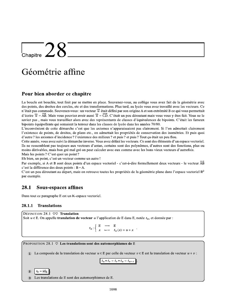 Géométrie Affine | PDF