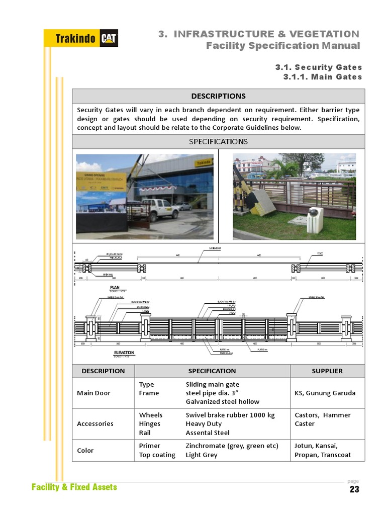 Facility Standard - Fences | PDF | Building Engineering | Civil Engineering