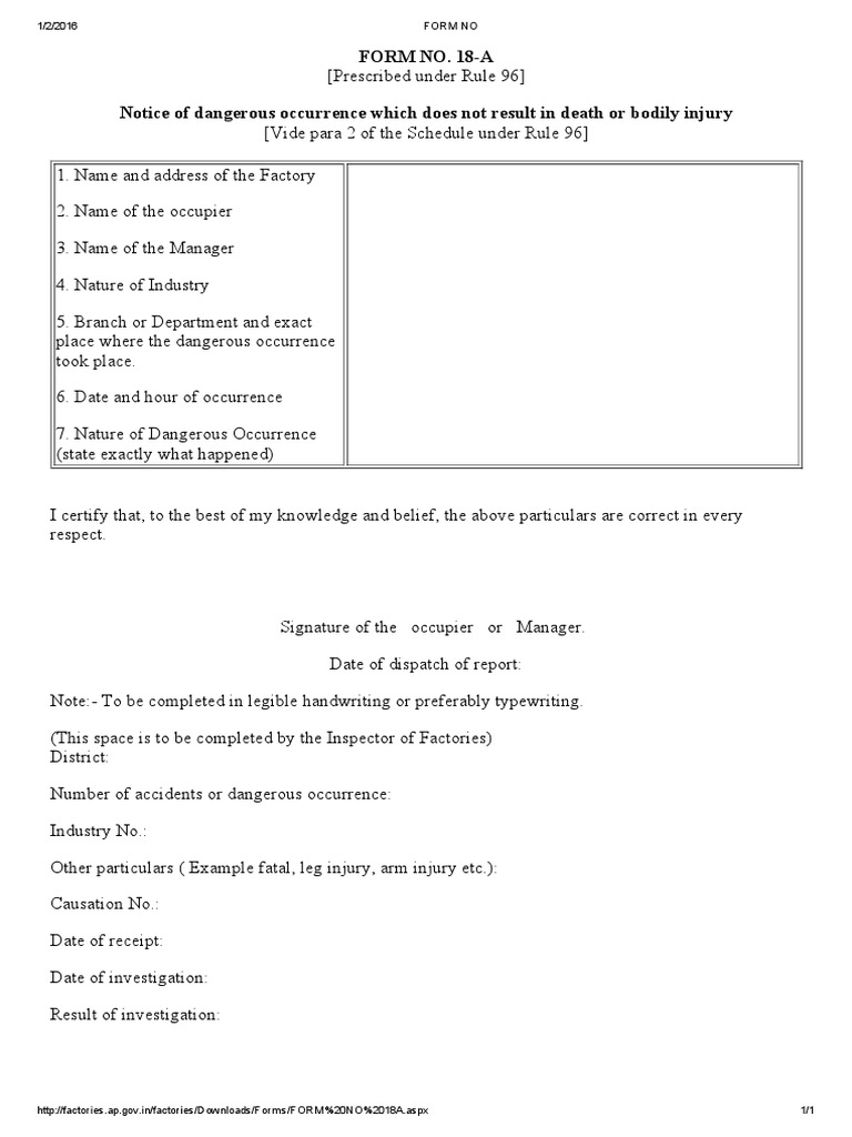 Form No 18a | PDF