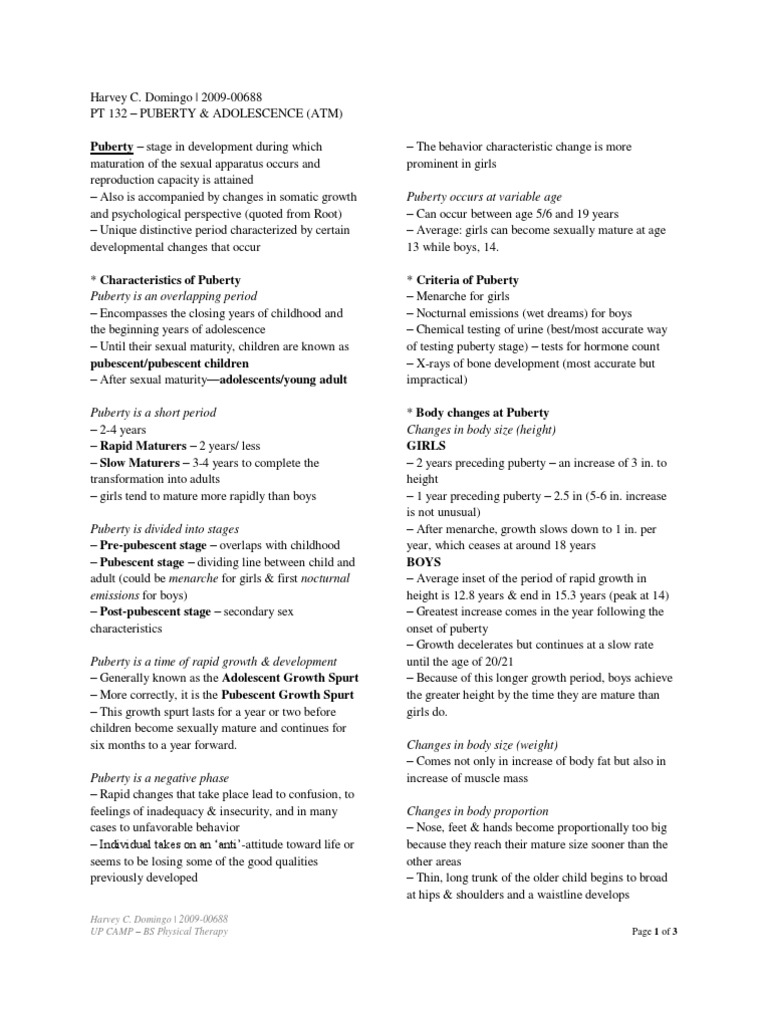 Puberty & Adolescence Guide | PDF | Puberty | Adolescence