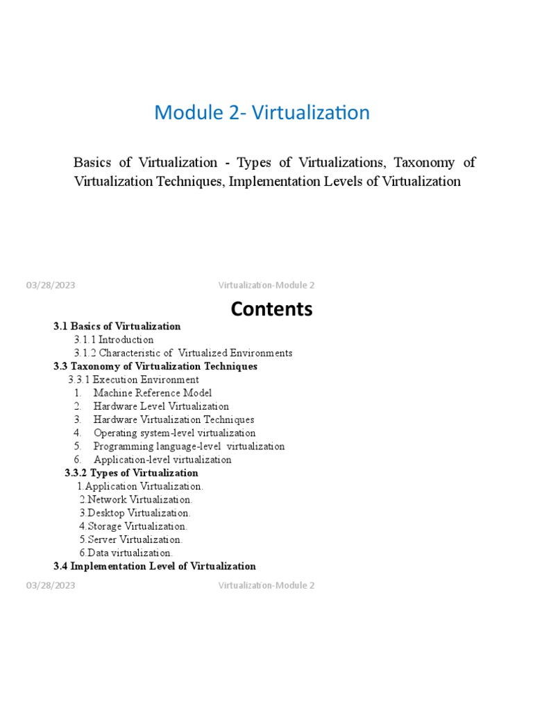 Module 2-Virtualization | PDF | Virtualization | Virtual Machine
