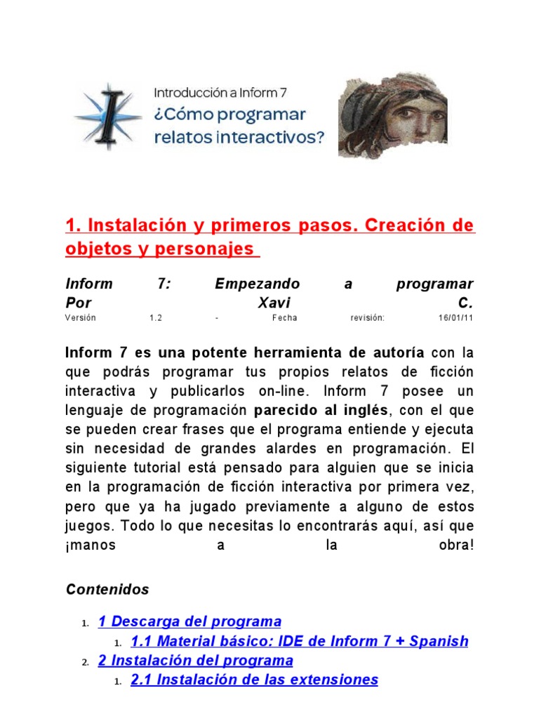 Tutorial de Instalación y Uso de Inform 7 | PDF | Aleatoriedad | Wiki