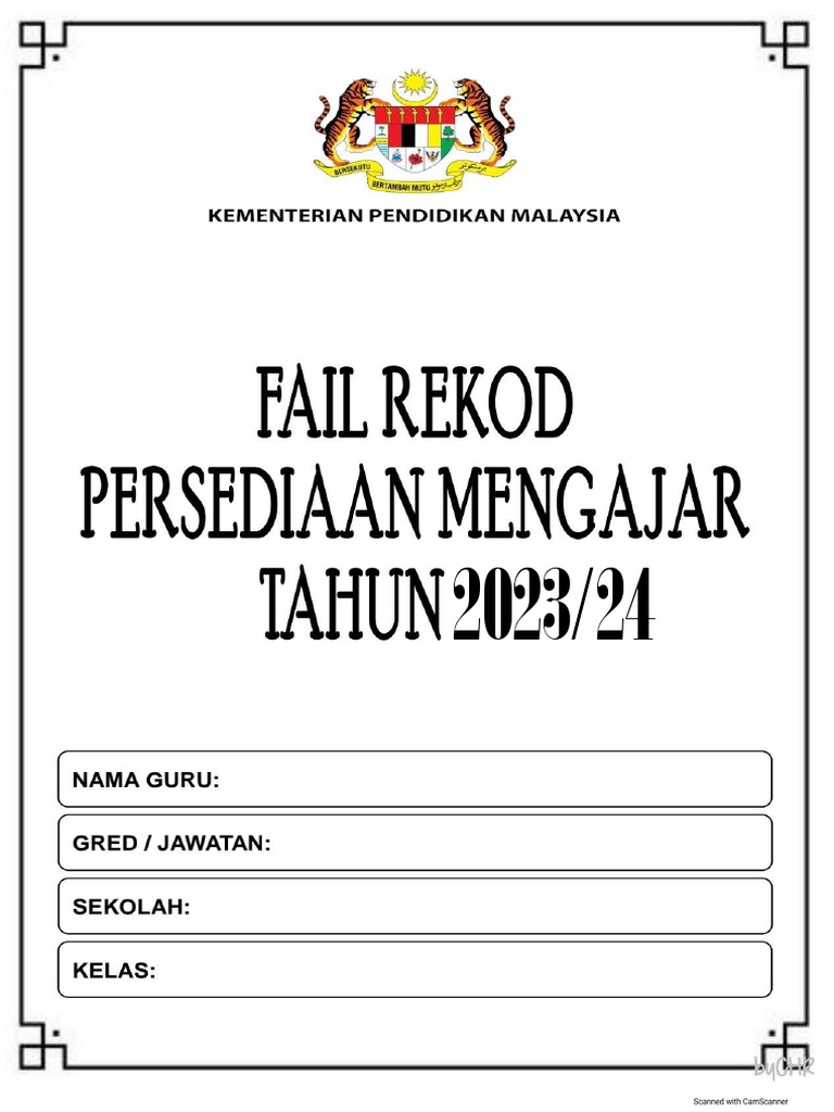 Divider Dan Isi Fail RPH 2023 - 24 PDF | PDF