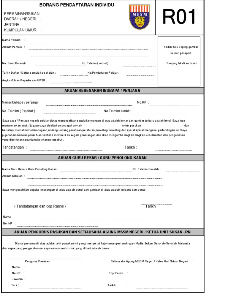 BORANG_RO1_MERENTAS DESA | PDF