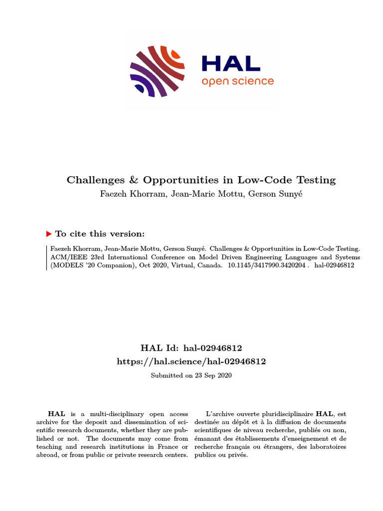 Challenges&Opportunities in Low-Code Testing | PDF | Software Testing ... Challenges&Opportunities in Low-Code Testing | PDF | Software Testing ...