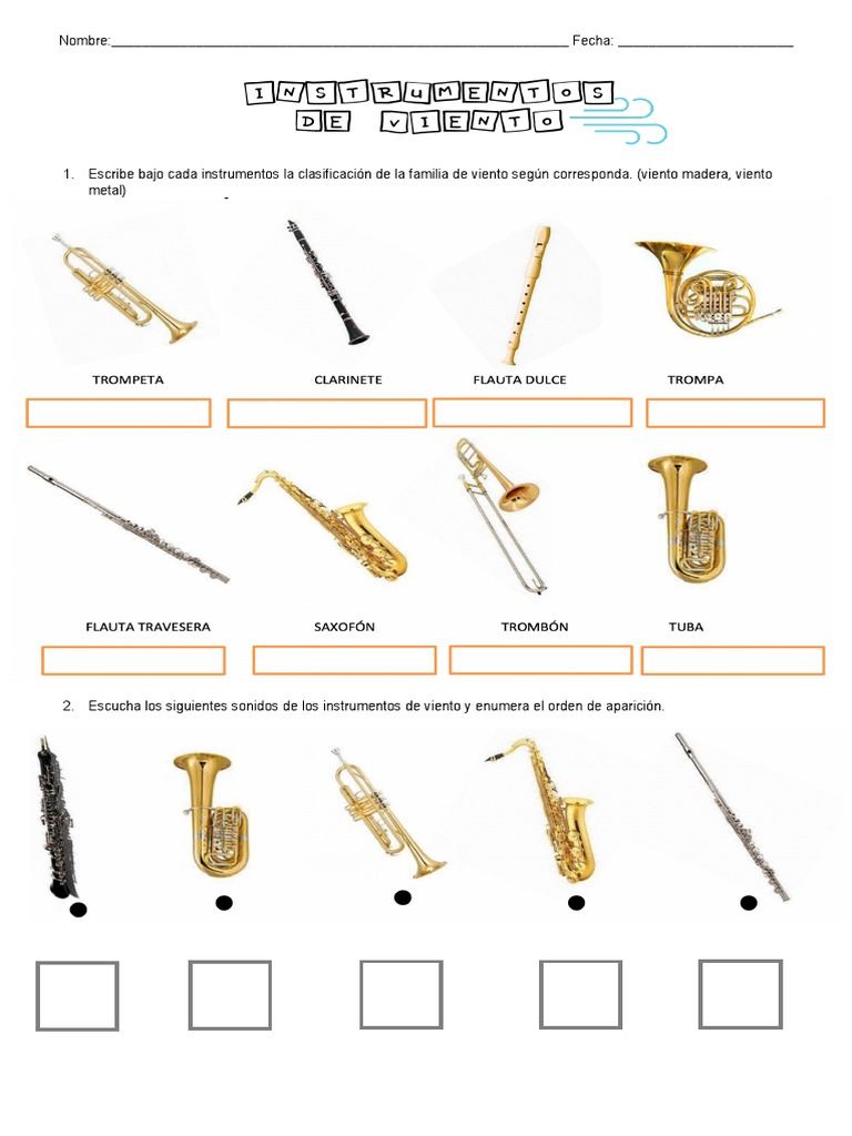 Instrumentos de Viento y sus Nombres | PDF | Historia