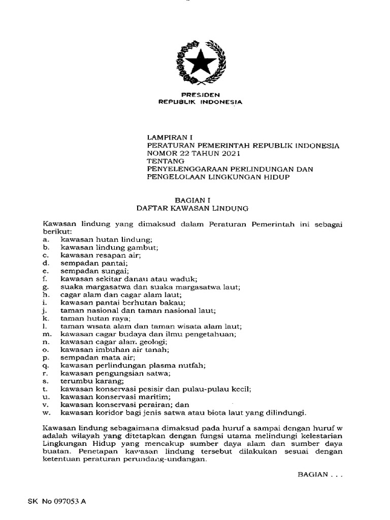 Lampiran PP 22 Tahun 2021 | PDF