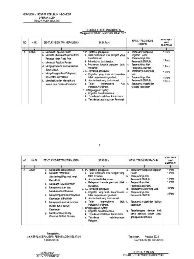 RENGIAT Minggu Sept 1 | PDF